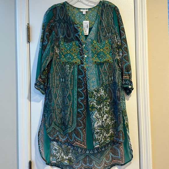 Dress Barn | Tops | Colorful Tunic With Tank Underneath Tunic Great For ...